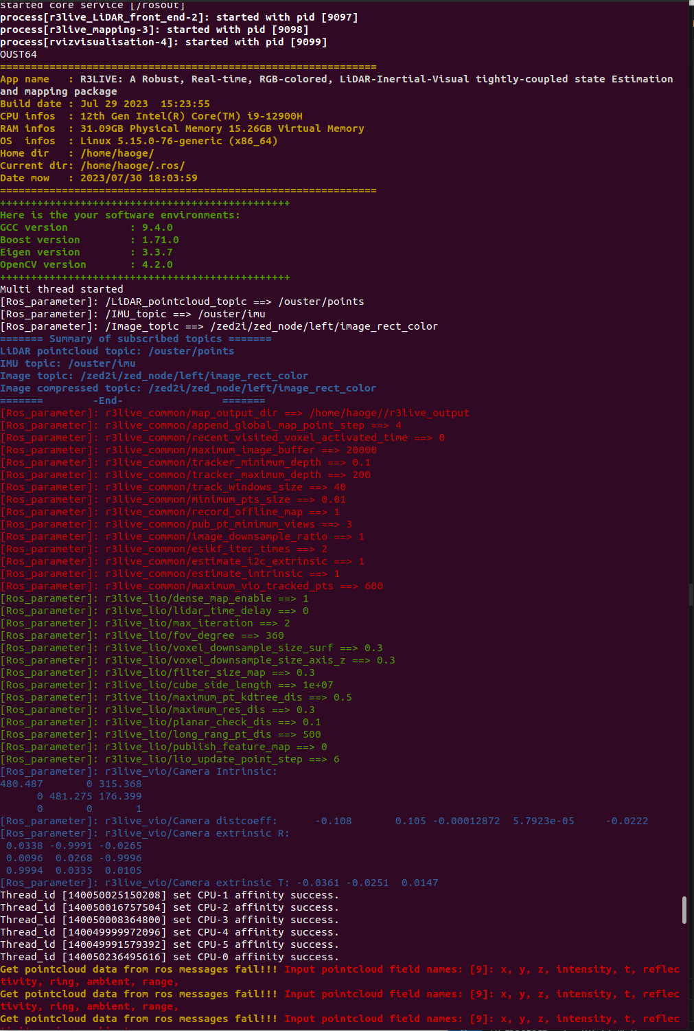 Get pointcloud data from ros messages fail · Issue #189 · hku-mars/r3live · GitHub
