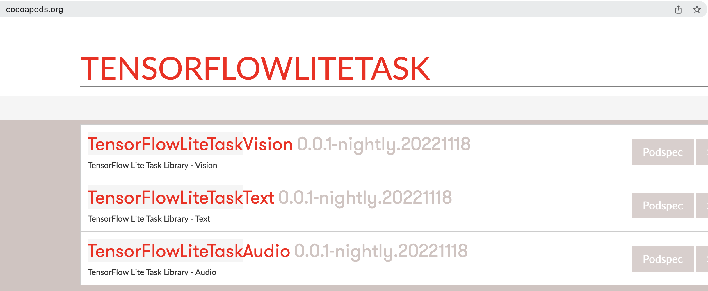 Discontinuation Of Nightly Releases For The Pod Tensorflowlitetaskaudio After 2022 11 18 Do You