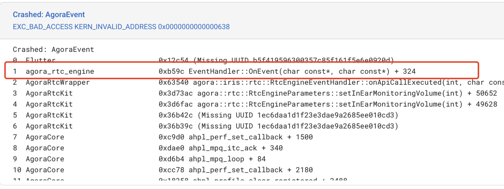 Fresh Issue : EventHandler::OnEvent(char const*, char const*) · Issue #749 · AgoraIO-Extensions ...