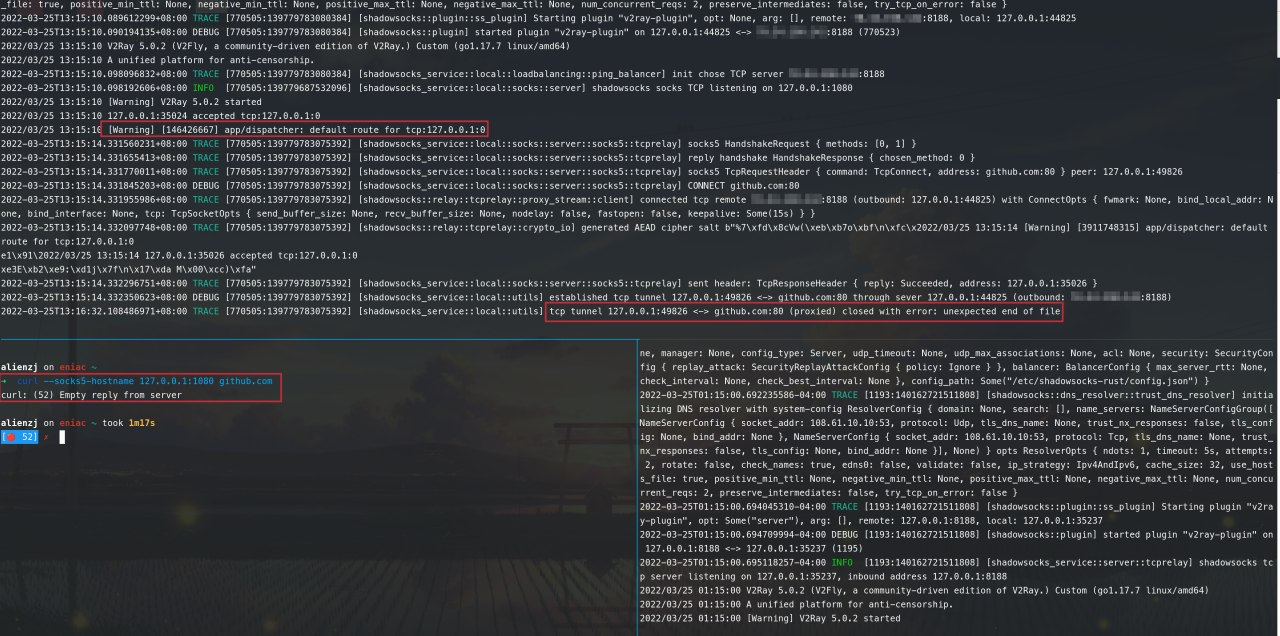 Warning: app/dispatcher: default route for tcp:127.0.0.1:0 - bytemeta
