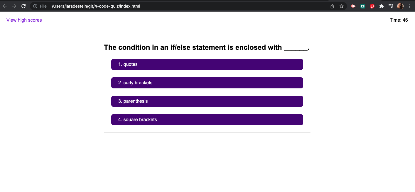 GitHub - lara-destein13/4-code-quiz