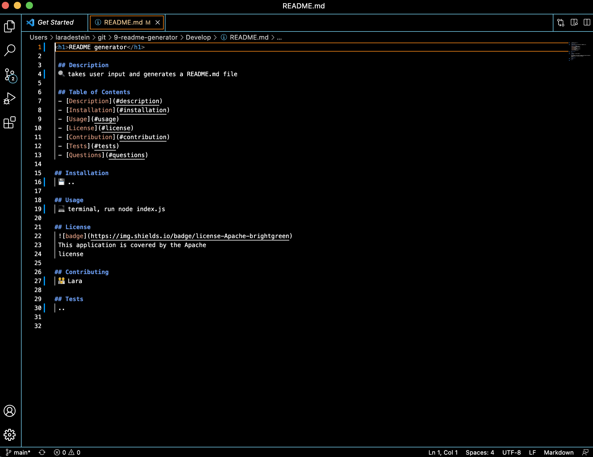 GitHub - lara-destein13/9-readme-generator