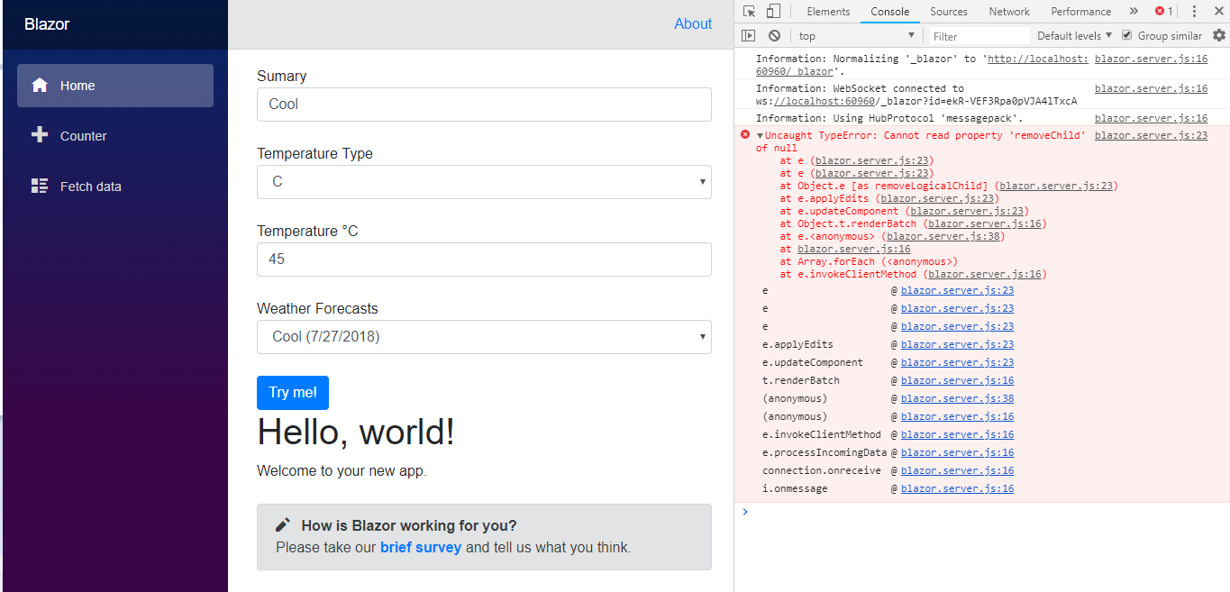 Changing code in Chrome Inspector bug · Issue #15756 · dotnet/aspnetcore · GitHub
