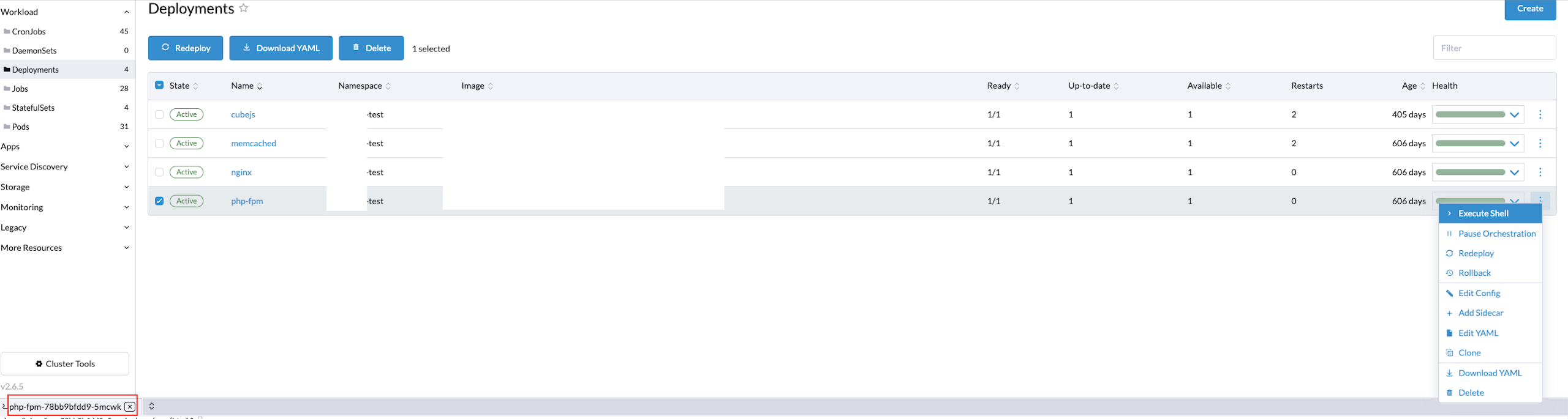 Bug Execute Shell Opens Shell From Wrong Pod From Different Namespaceproject · Issue 6983
