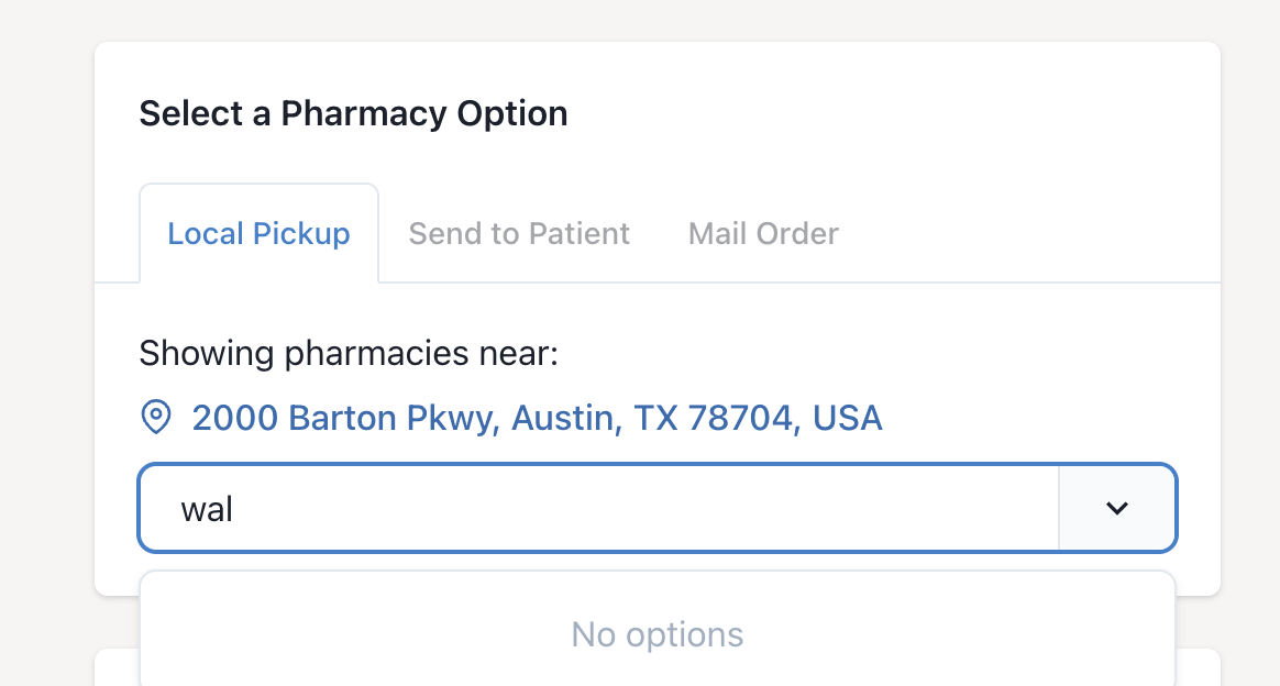 App: Pharmacy search behaving strange · Issue #102 · Photon-Health/client · GitHub