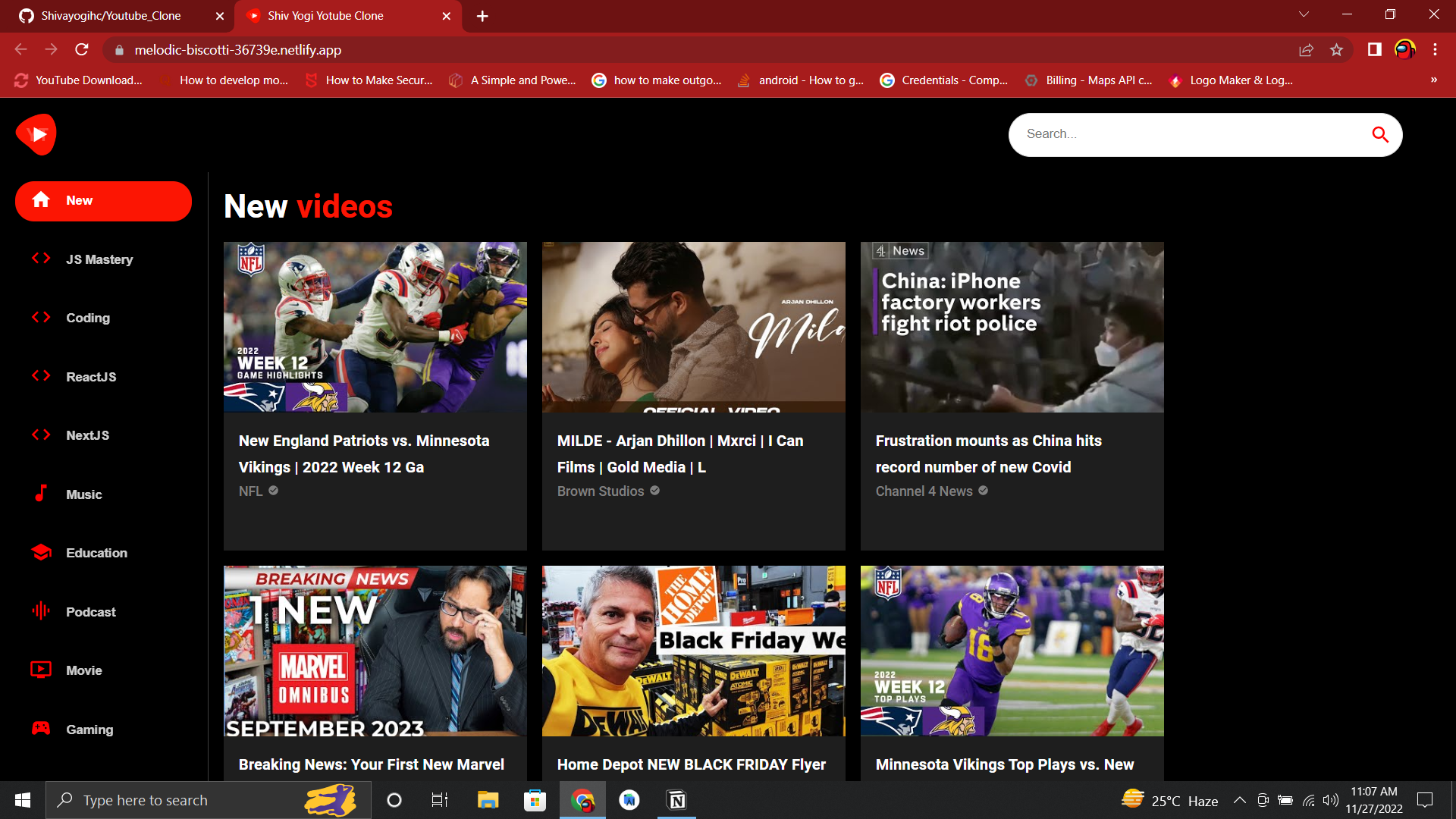 GitHub - Shivayogihc/Youtube_Clone