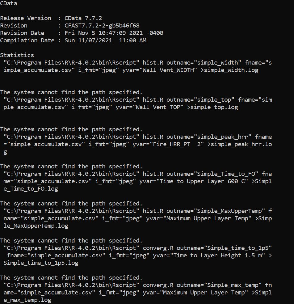 Error with Statistics and showing statistics on histograms · Issue #1951 · firemodels/cfast · GitHub