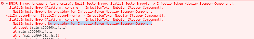 No provider for InjectionToken Nebular Stepper Component · Issue #1669 · akveo/nebular · GitHub