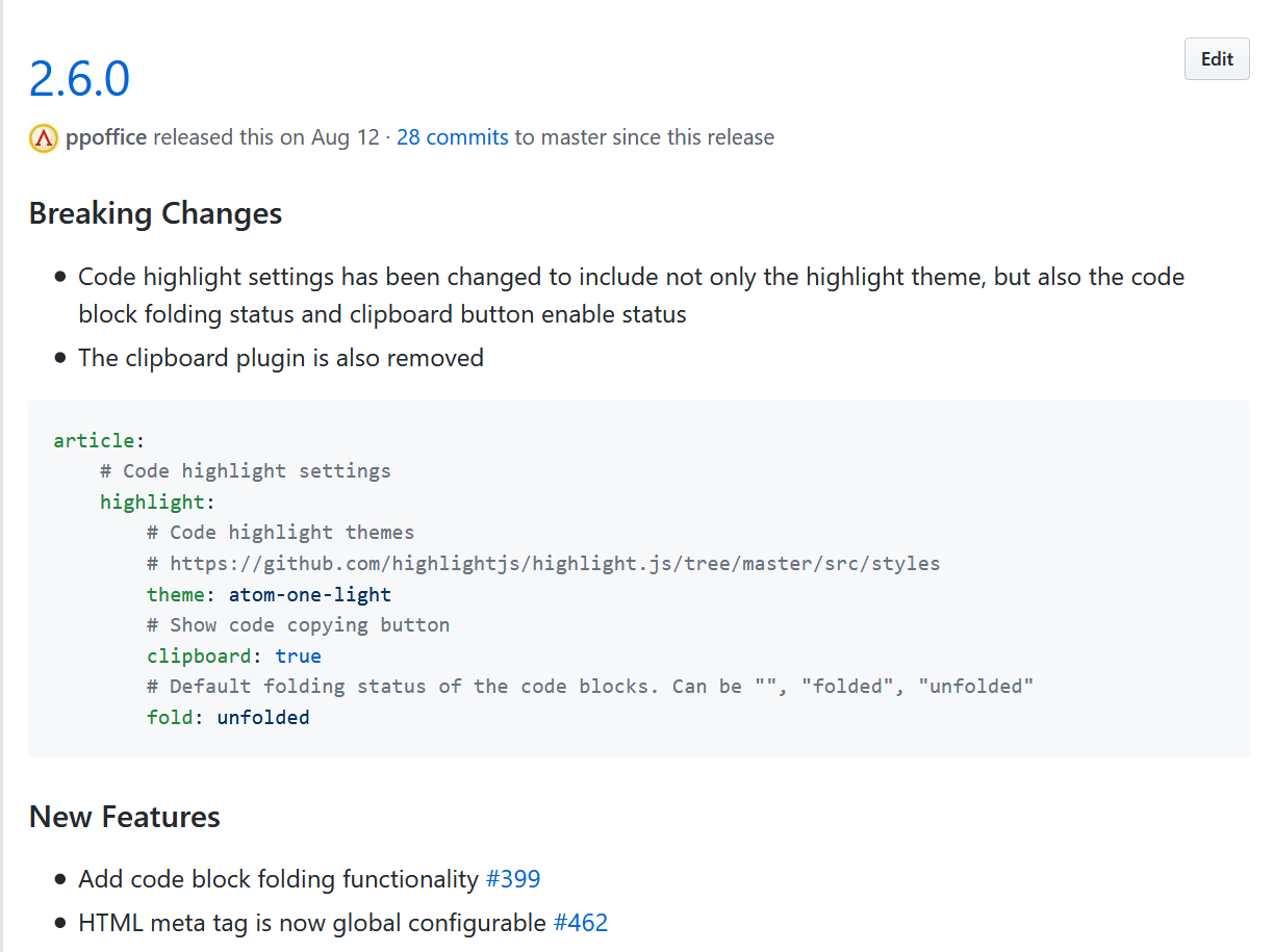 配置文件这个一直没有改过，目前我用的是2.7 · Issue #580 · ppoffice/hexo-theme-icarus · GitHub