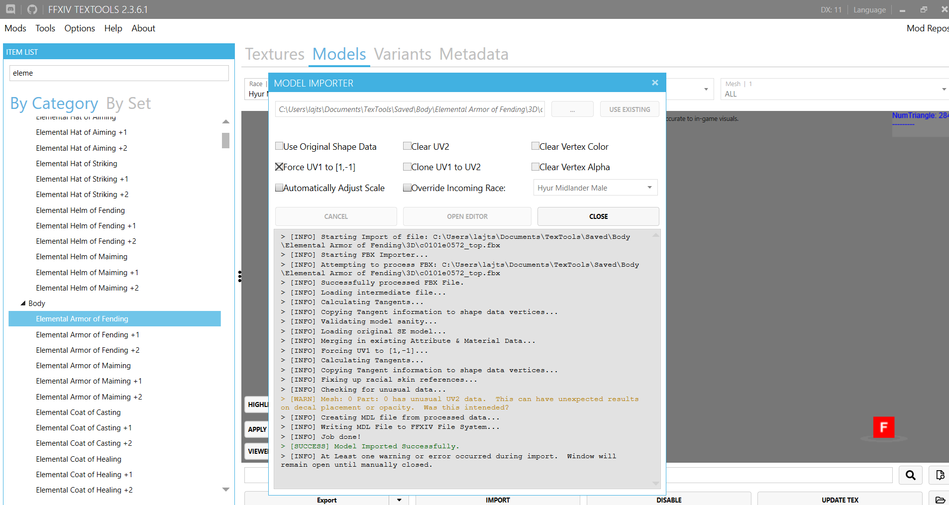 elemental armor broken uv · Issue #76 · TexTools/FFXIV_TexTools_UI · GitHub