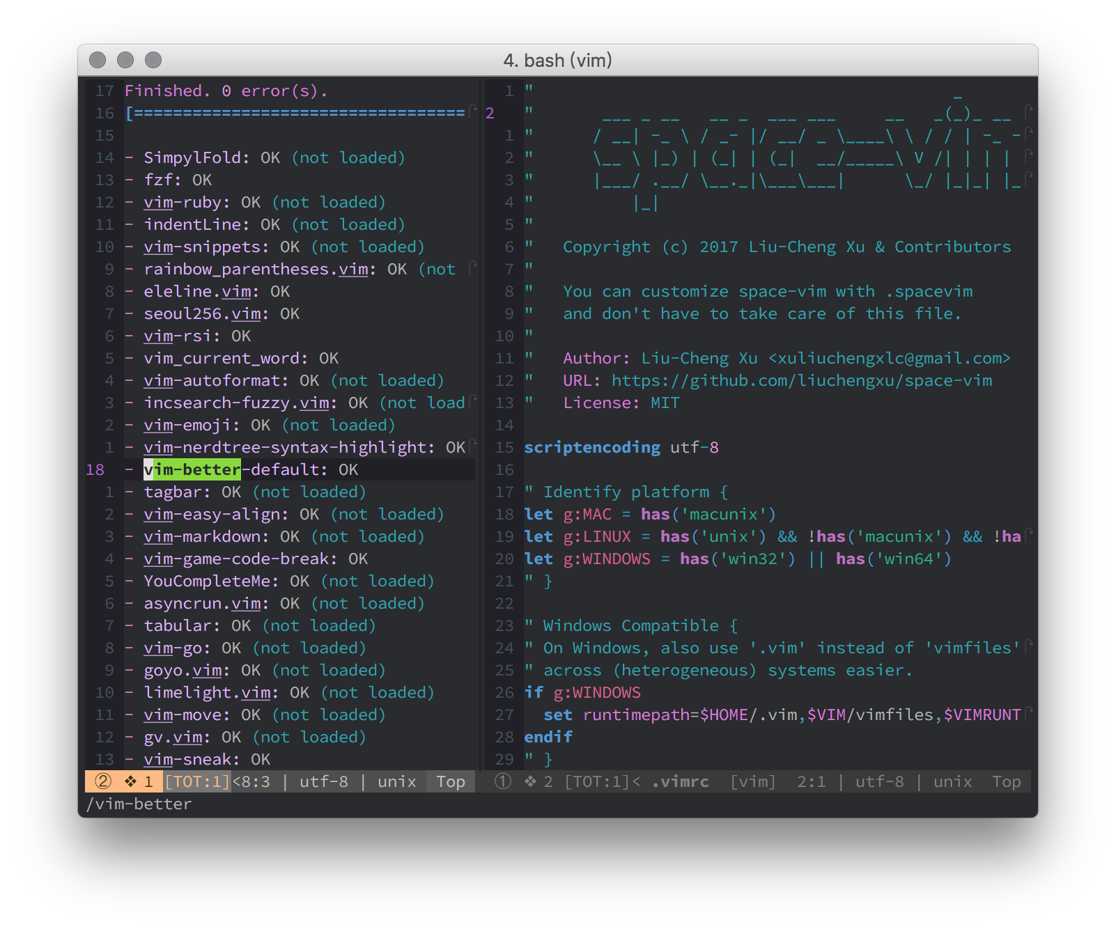 Failed To Open Shell In Vim Issue 195 Liuchengxu space vim GitHub
