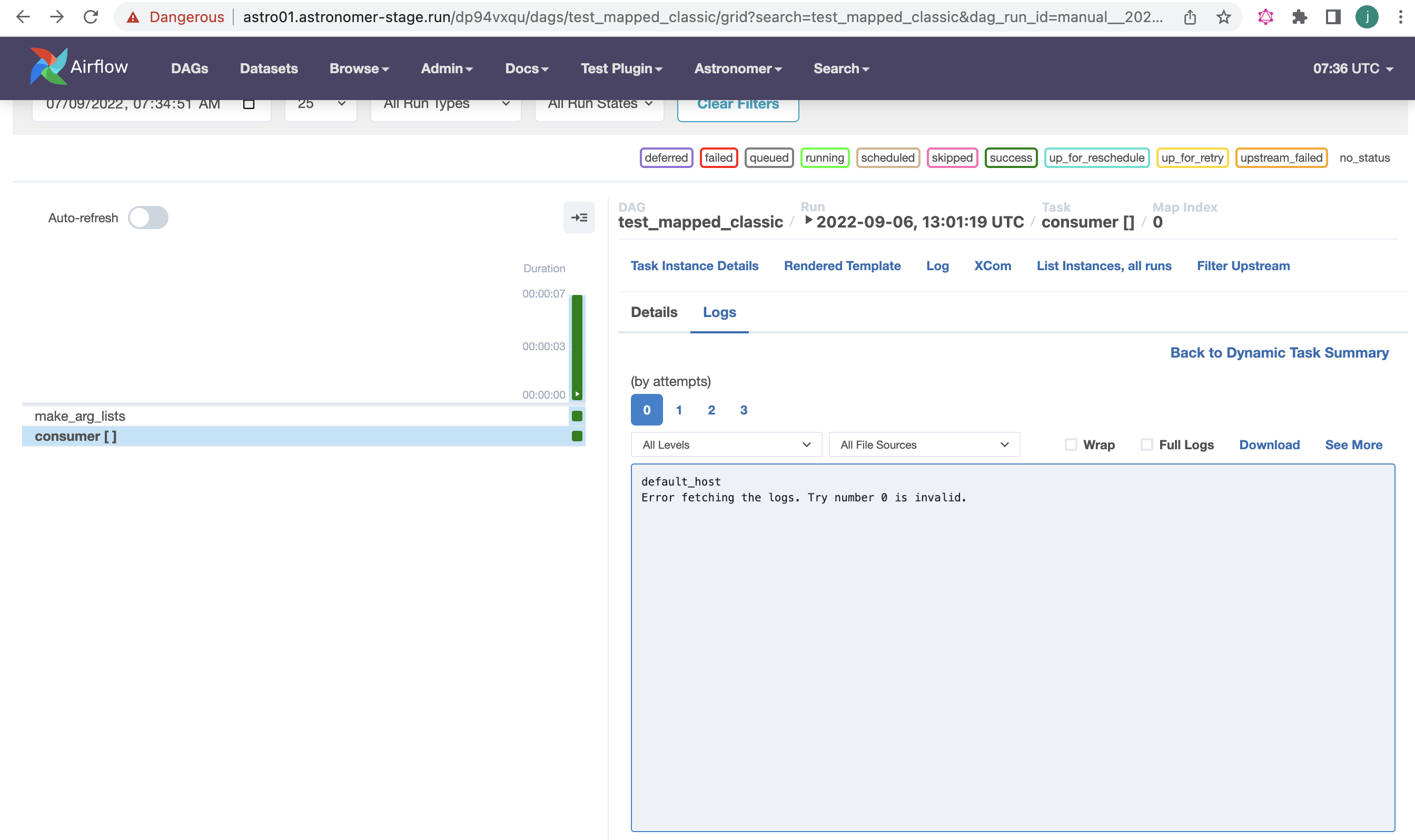 Extra entry for logs generated with 0 try number when clearing any task instances · Issue #26194 ...