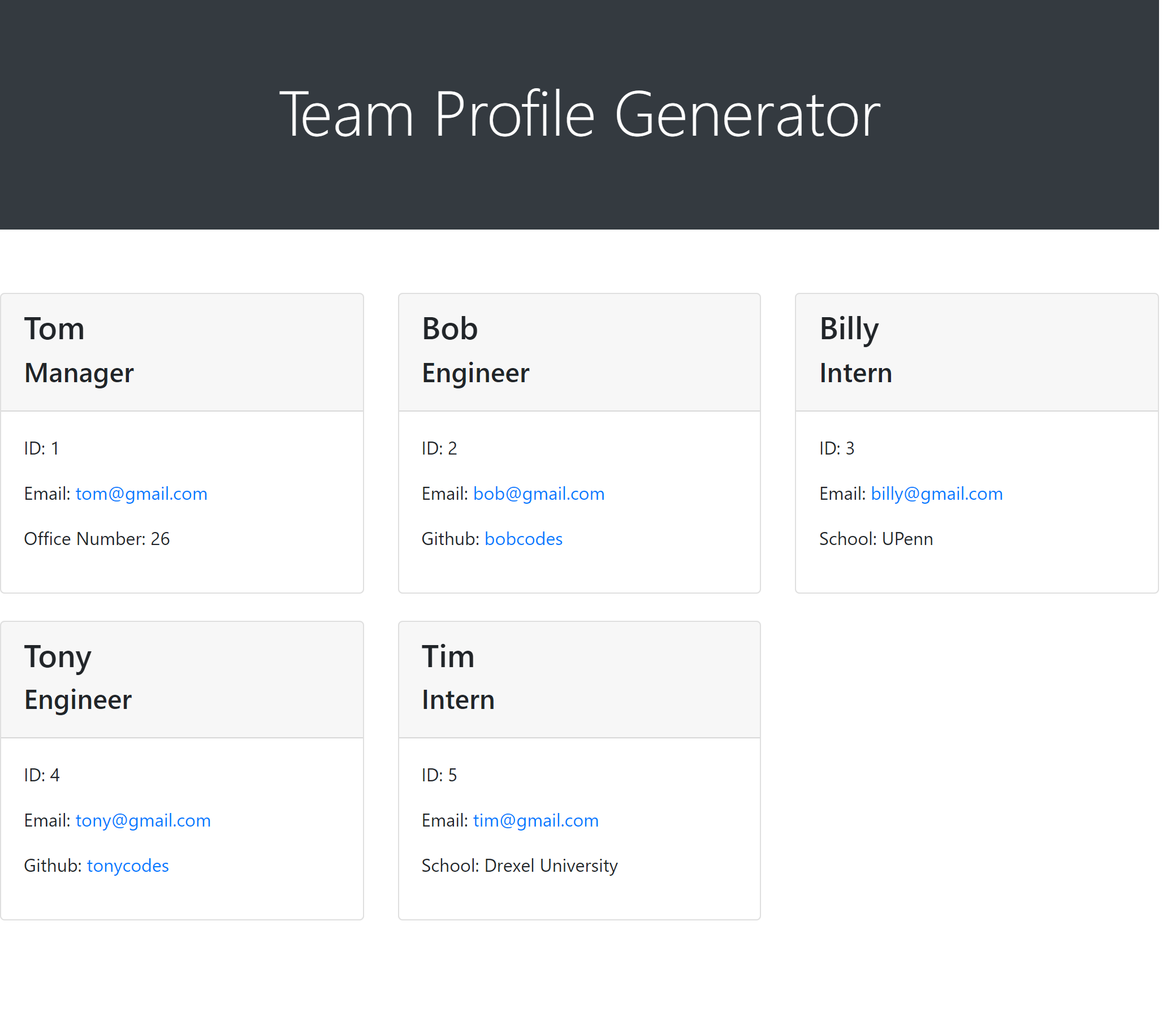 GitHub - kaleb1027/team-profile-generator