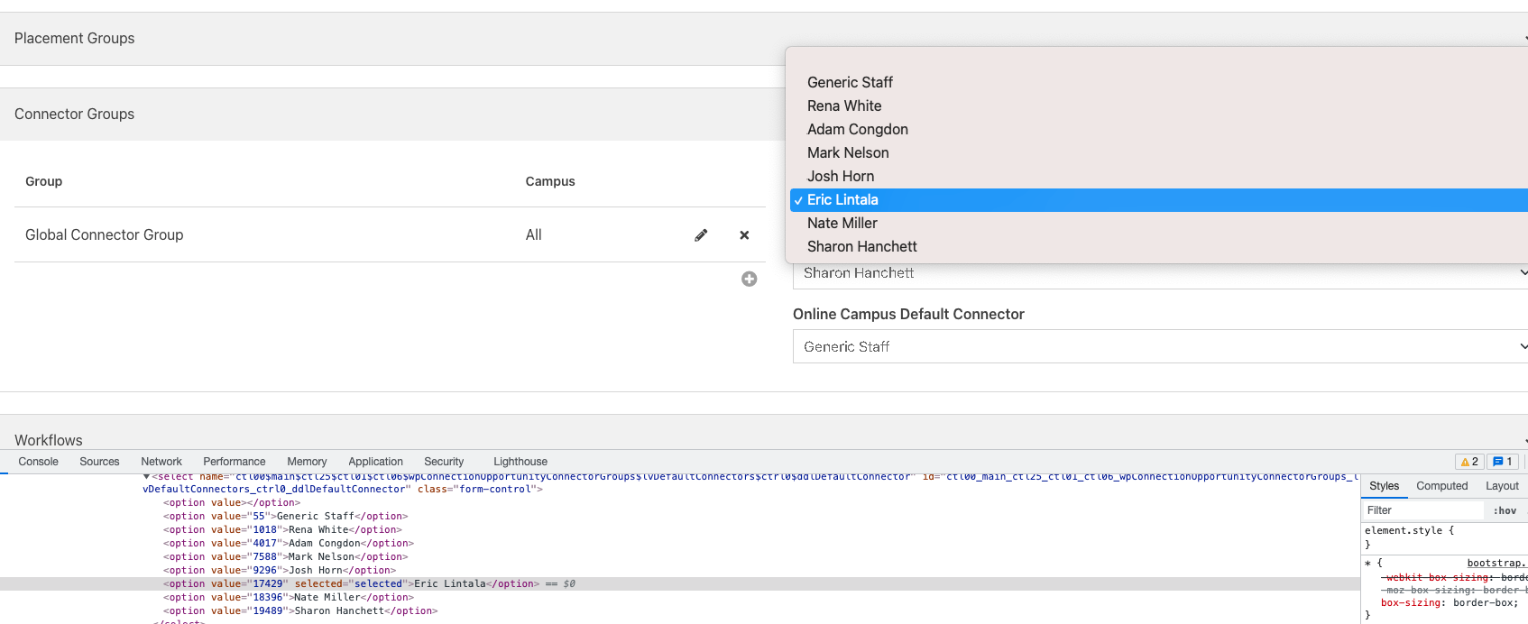 Default Connector Won't Fill · Issue #4752 · SparkDevNetwork/Rock · GitHub