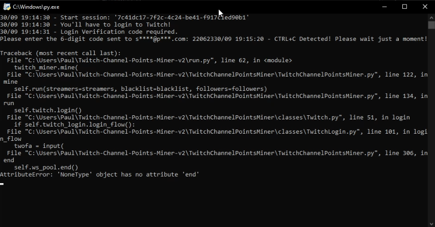 Attribute error? · Issue #293 · Tkd-Alex/Twitch-Channel-Points-Miner-v2 · GitHub