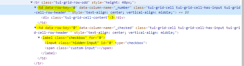 all rows have zero values for the rowkey and checkbox id · Issue #1444 · nhn/tui.grid · GitHub