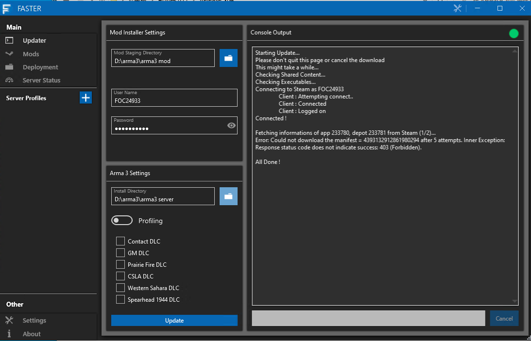About me being connected and disconnected all the time · Issue #141 · Foxlider/FASTER · GitHub