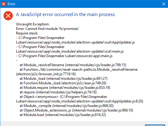 Bug: v4.1.0 Won't open on Windows 10 · Issue #1302 · Snapmaker/Luban ...