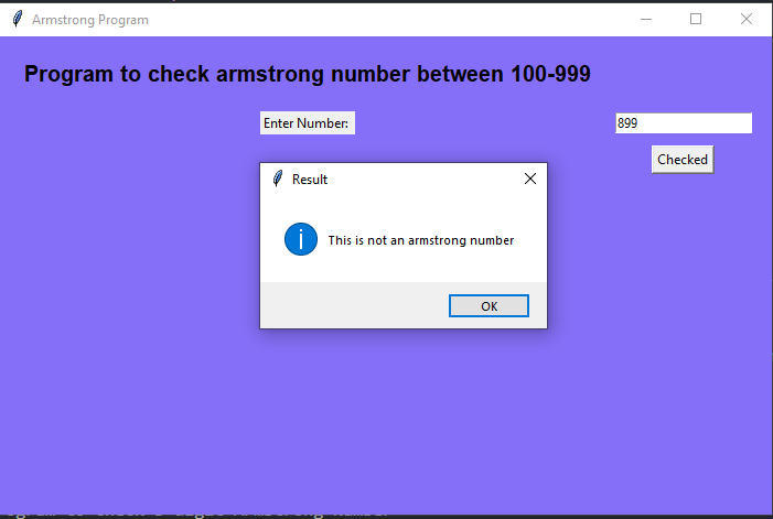 Github Sumnaimran 20python Armstrongnumber Mini Python Project With Graphical User Interface