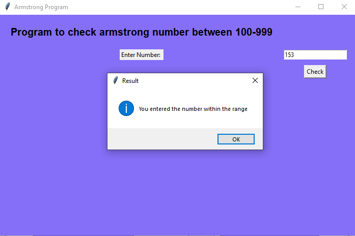 Github Sumnaimran 20python Armstrongnumber Mini Python Project With Graphical User Interface
