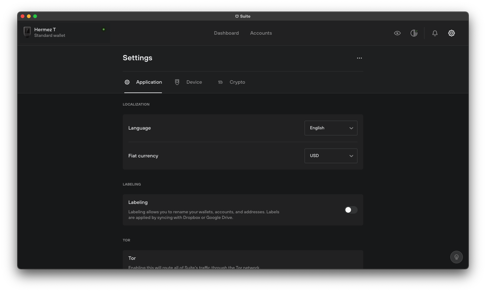 Settings menu UX fix · Issue #4477 · trezor/trezor-suite · GitHub