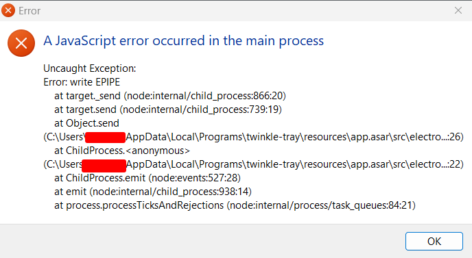 Error Pop up on latest version · Issue #572 · xanderfrangos/twinkle ...
