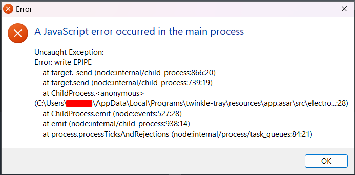 Error Pop up on latest version · Issue #572 · xanderfrangos/twinkle ...