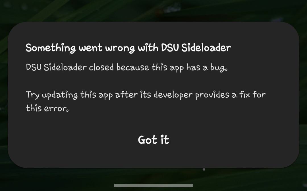 Crash on app setup - A13 Shizuku · Issue #109 · VegaBobo/DSU-Sideloader · GitHub