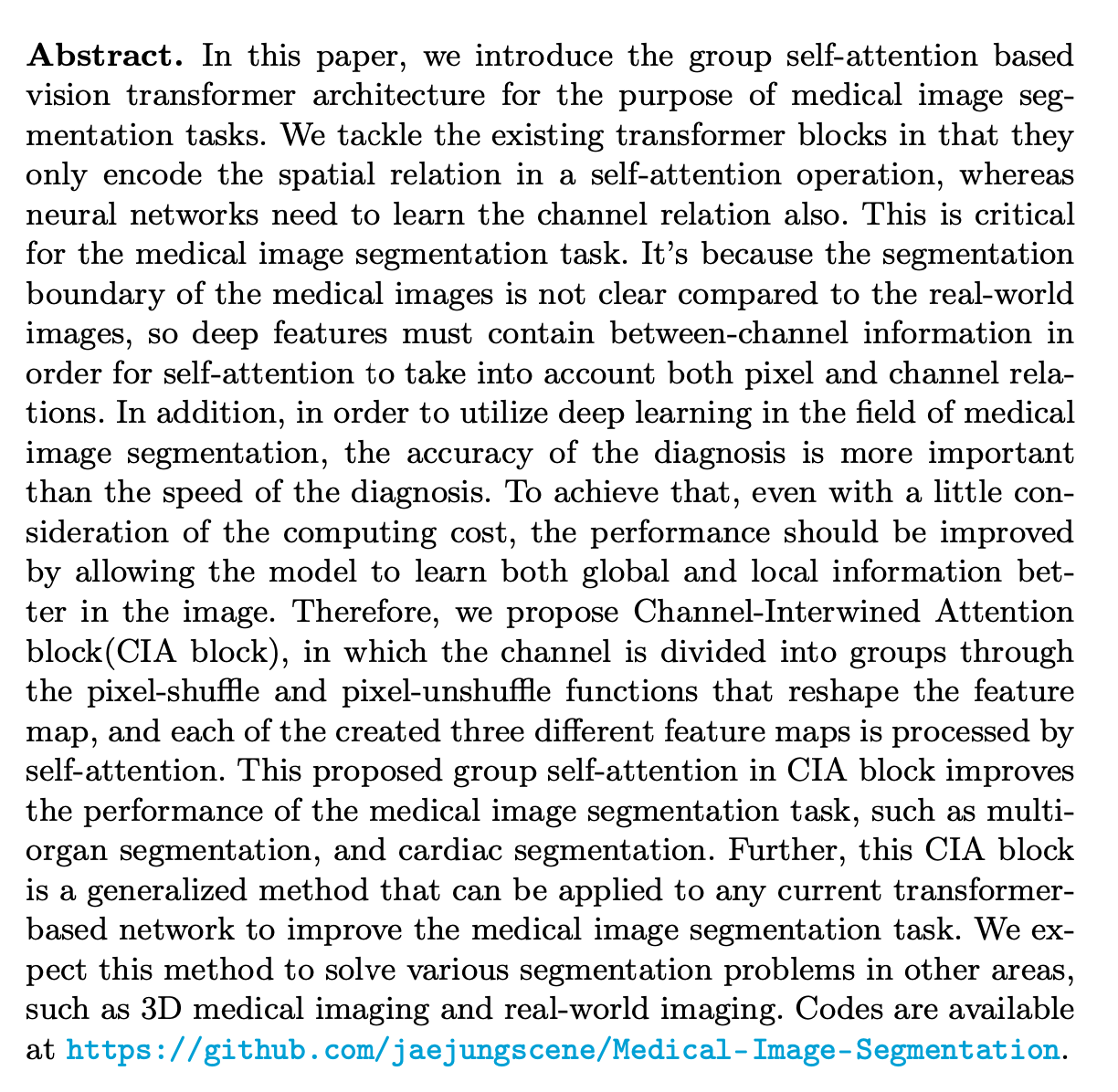GitHub - jaejungscene/Medical-Image-Segmentation-Research: CIA block to ...