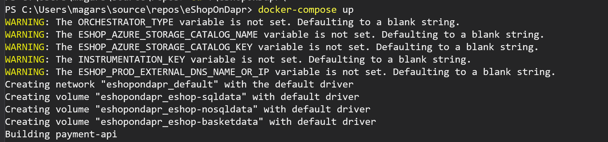 Dotnet Restore Fail When Docker Compose Up · Issue 42 · Dotnet Architectureeshopondapr · Github 9434