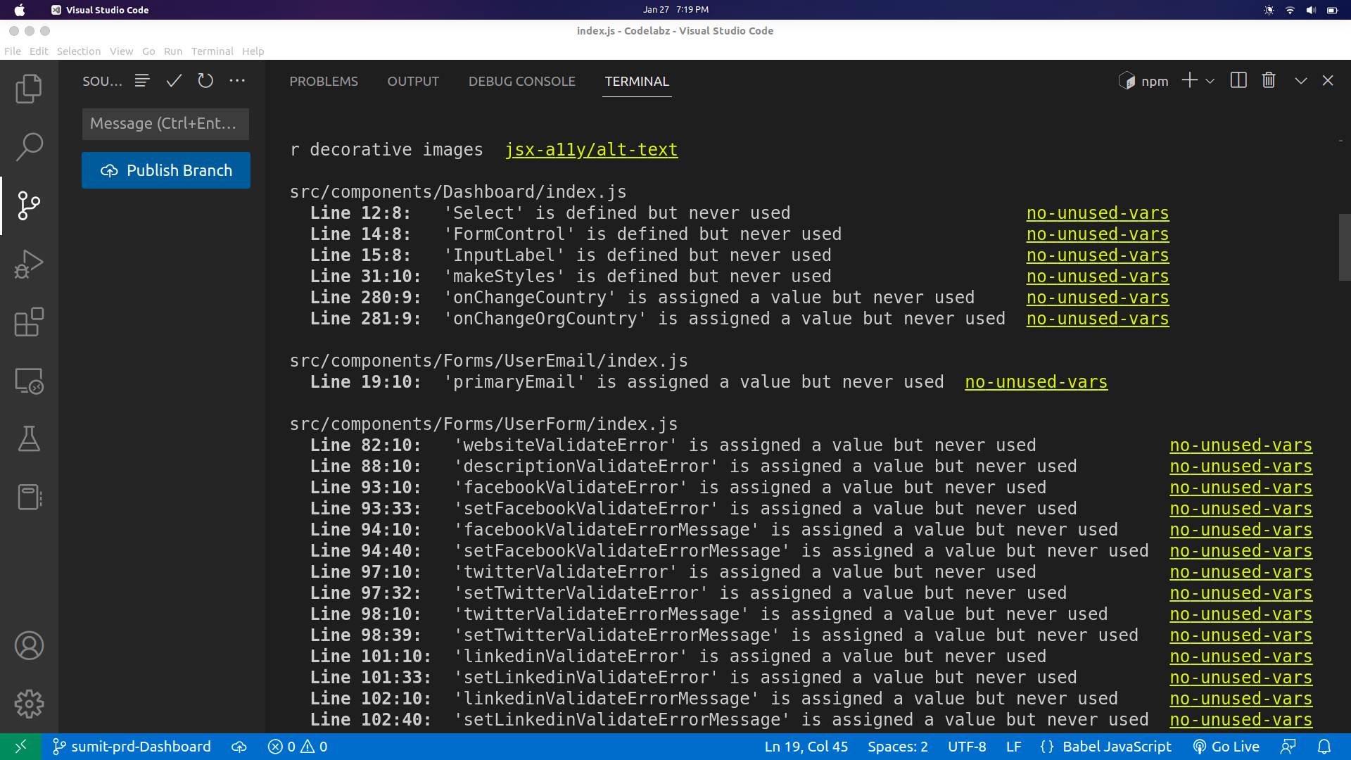 Unused variables · Issue #690 · scorelab/Codelabz · GitHub
