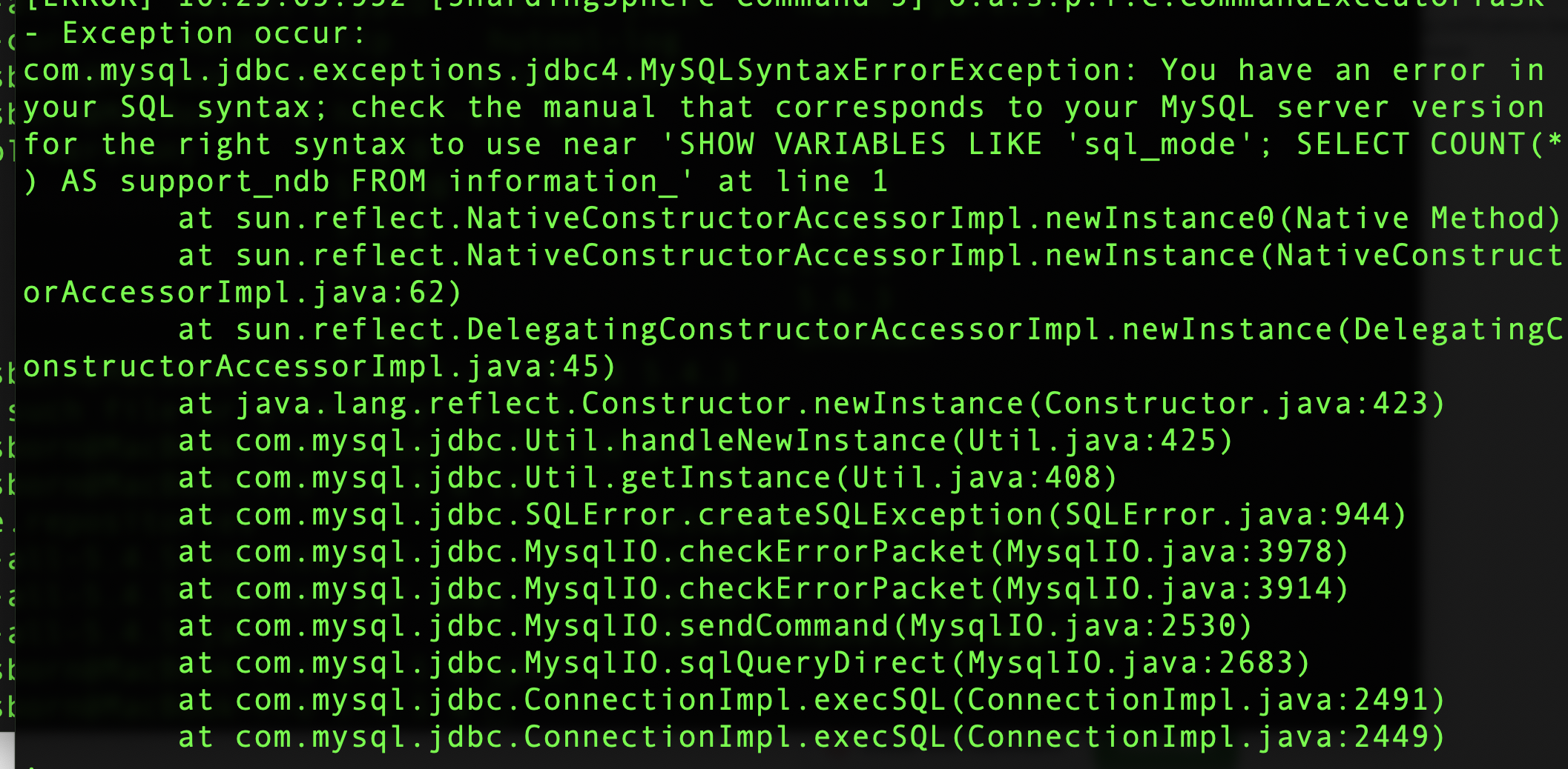 Navicat Client Use Sharding Proxy Connect Error · Issue 10354 · Apache