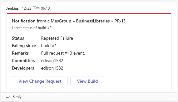 not show "View Build" on Teams · Issue #298 · jenkinsci/office-365-connector-plugin · GitHub