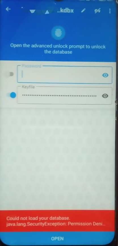 Could Not Load Your Database · Issue #1099 · Kunzisoft/KeePassDX · GitHub