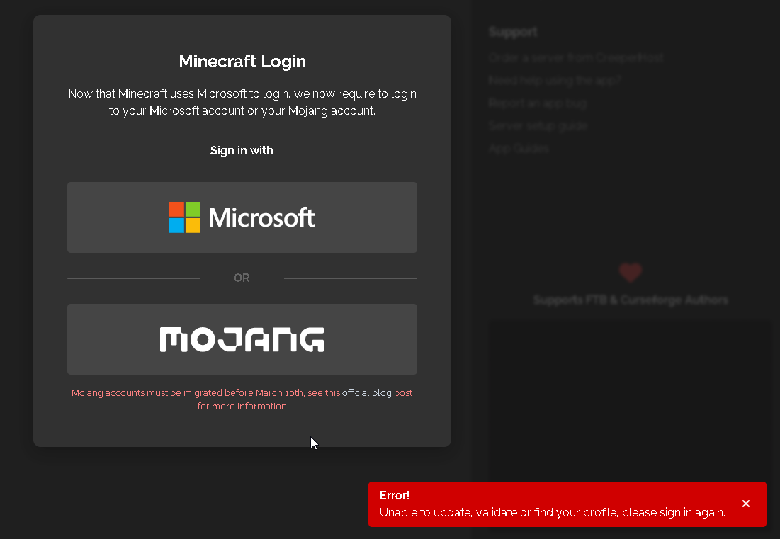 New Microsoft launcher stops authenticating and passing through ...