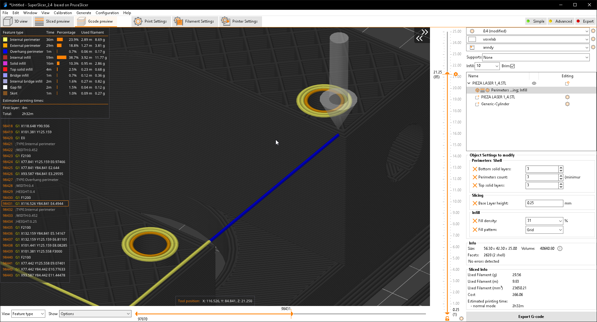 SuperSlic3r logic problem between the speeds of the overhangs and ...