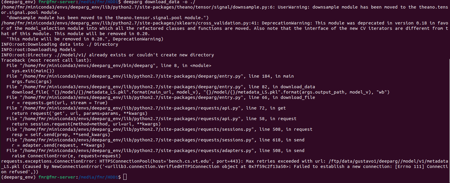 Installation error · Issue #11 · gaarangoa/deeparg2.0 · GitHub