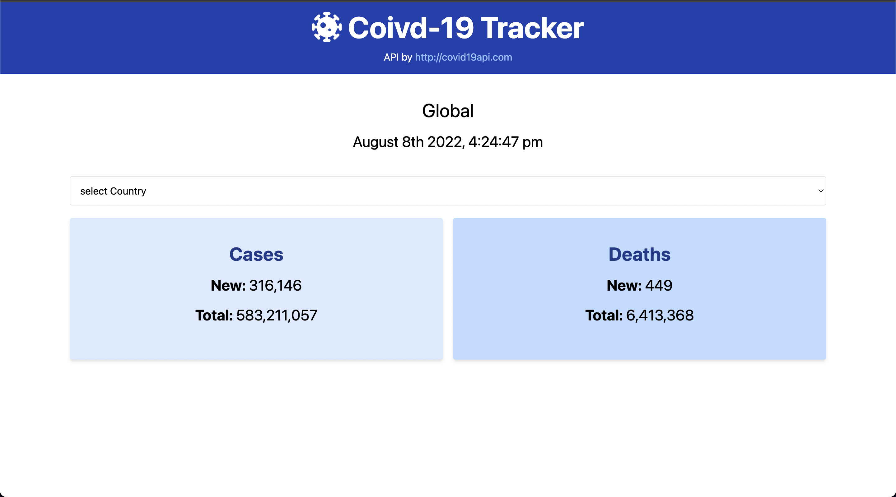 GitHub - YunDobi/CoivdTracker