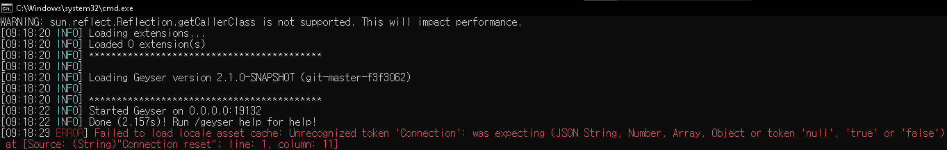 Failed to load locale asset cache · Issue #3742 · GeyserMC/Geyser · GitHub