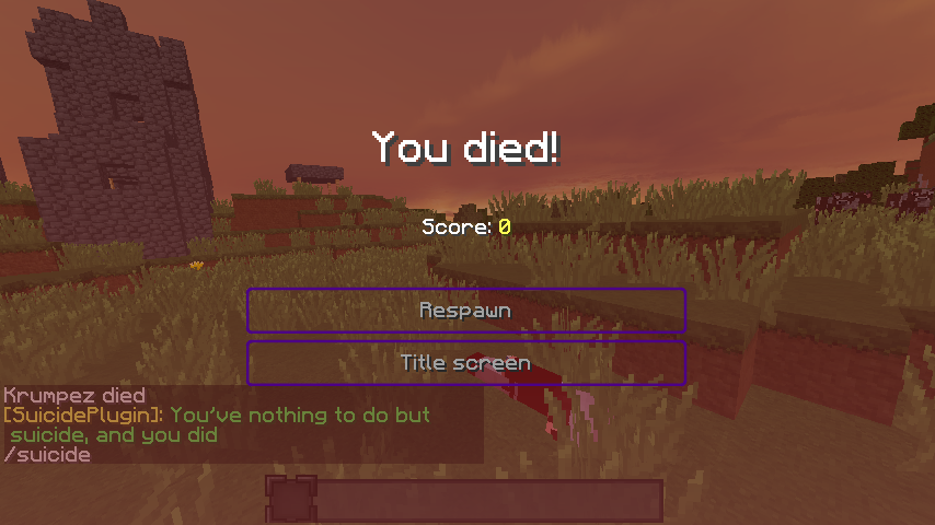 GitHub - NightSling/Suicide: A minecraft plugin that let's you suicide ...