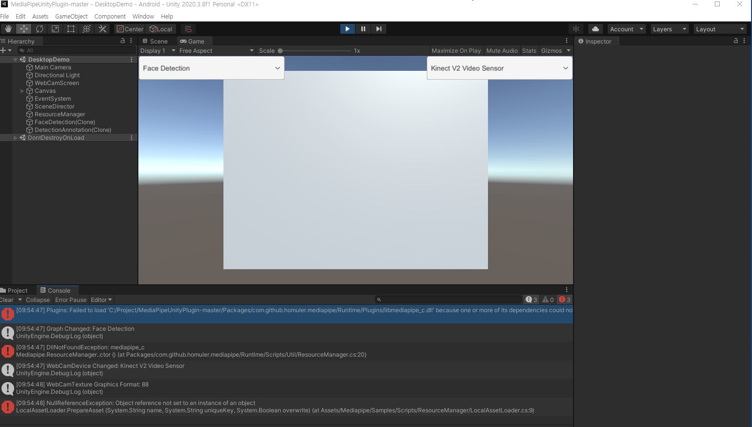 Failed to load libmediapipe_c.dll · Issue #186 · homuler/MediaPipeUnityPlugin · GitHub