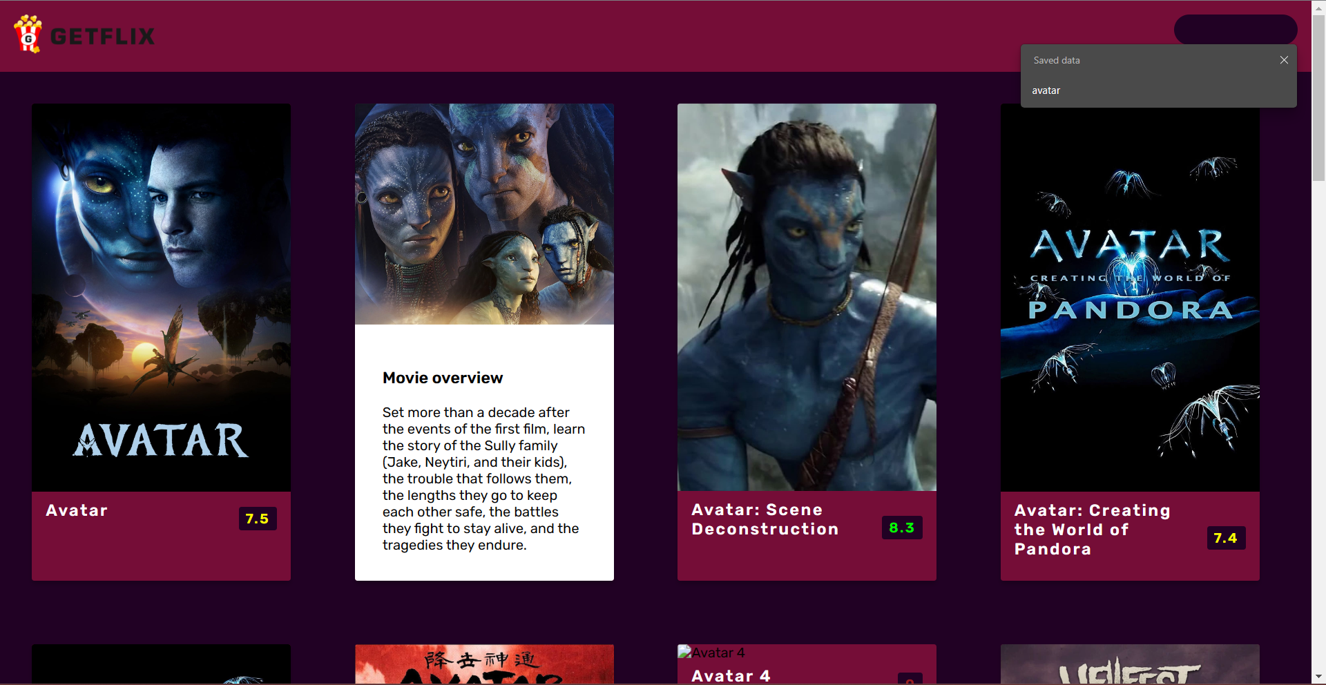 GitHub - gittushR/GetFlix: This application shows the details of a movie like its runtime, the ...