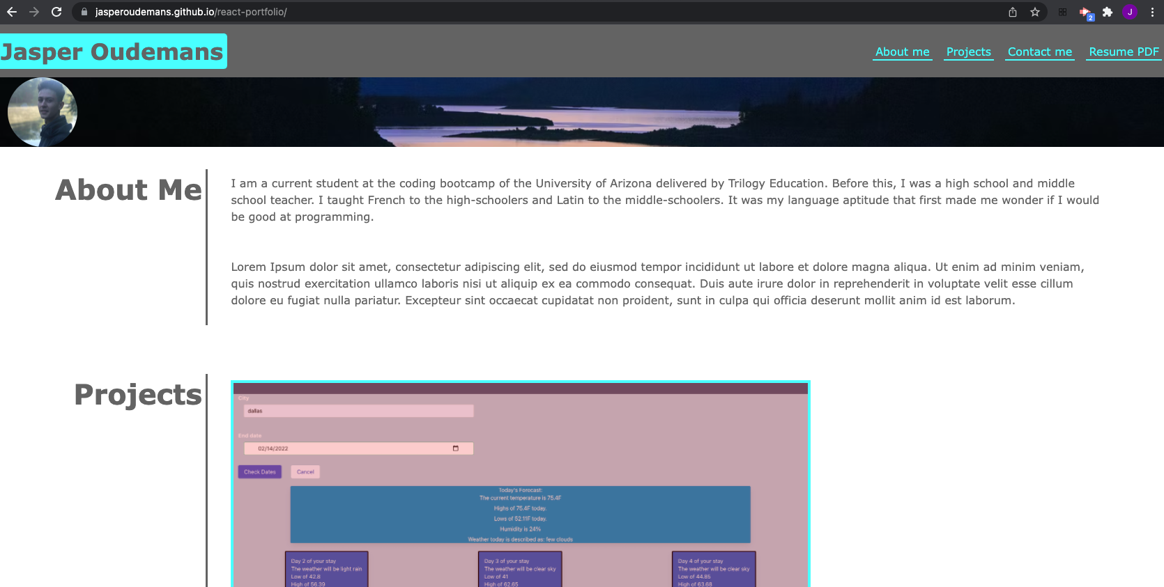 GitHub - jasperoudemans/react-portfolio