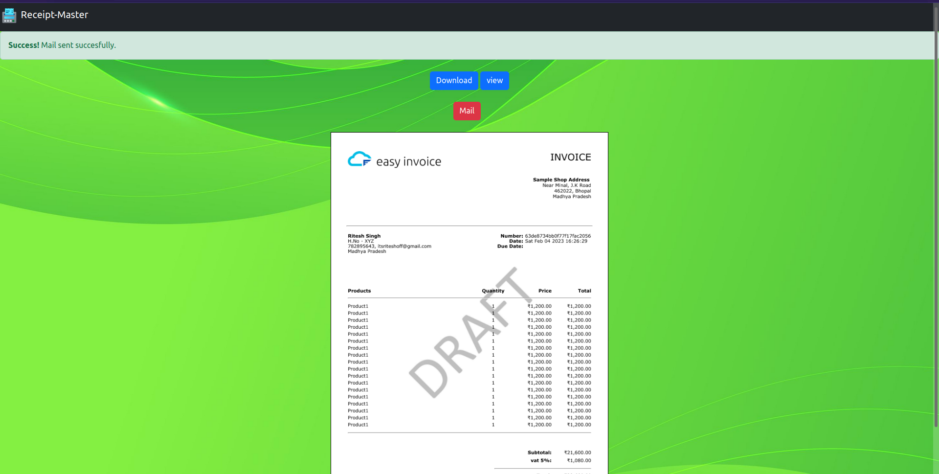GitHub - codespirit7/Receipt-Master: Receipt Master is a web ...