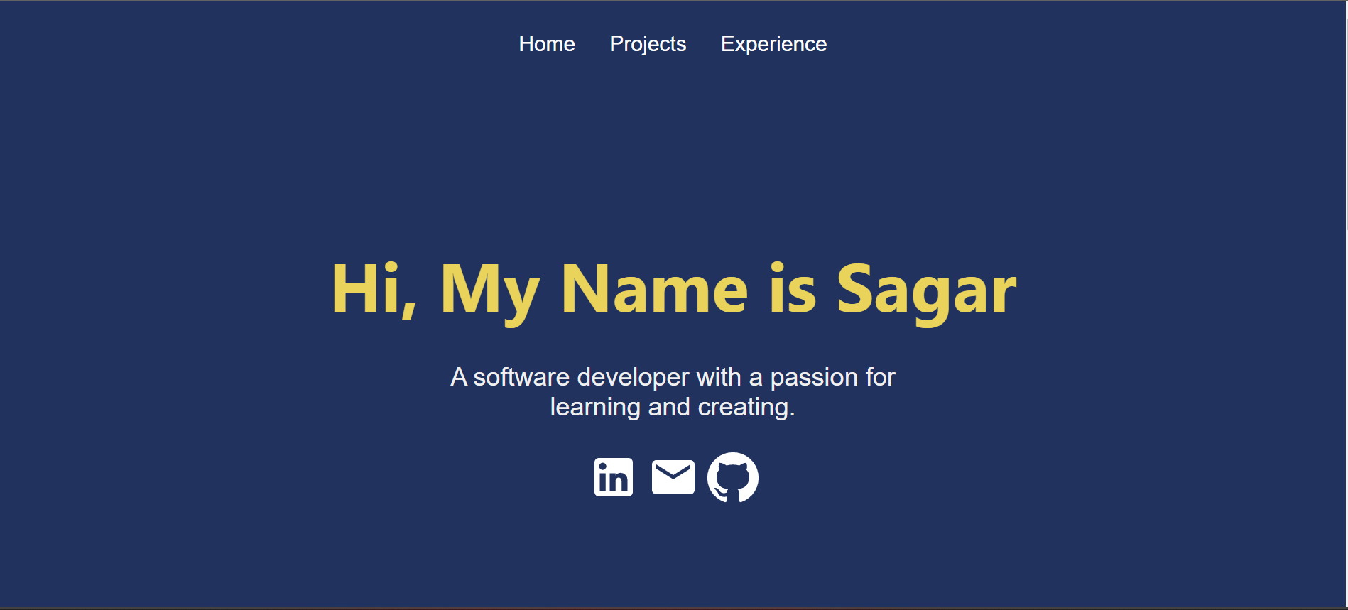 GitHub - Sagarr04/portfolio: Portfolio Using React.js , Html , Css