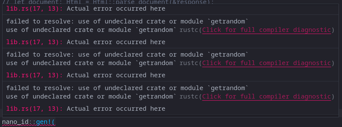 Rust analyzer complaining 3 to 4 times of the same error in vs code · Issue #14552 · rust-lang ...