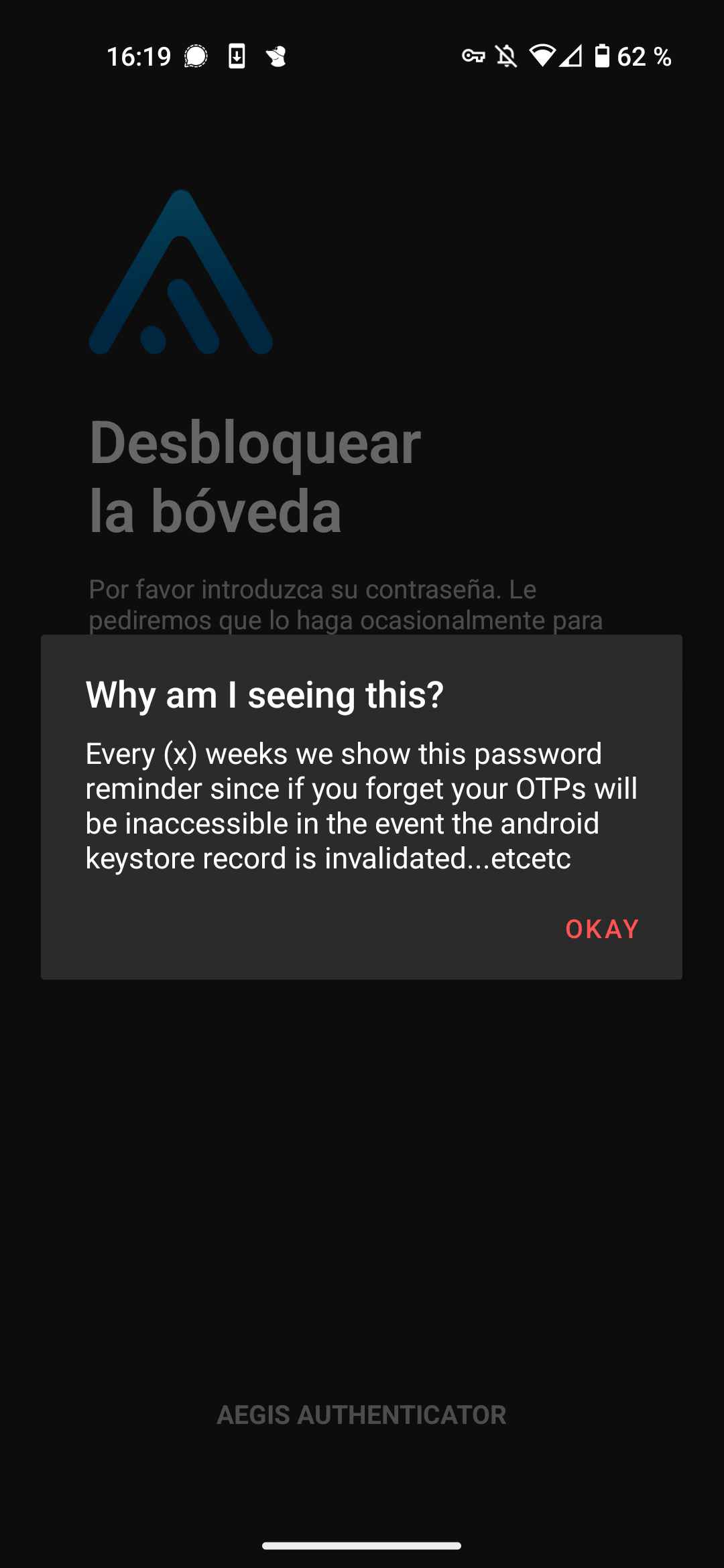Improve clarity of the password reminder · Issue #989 · beemdevelopment/Aegis · GitHub