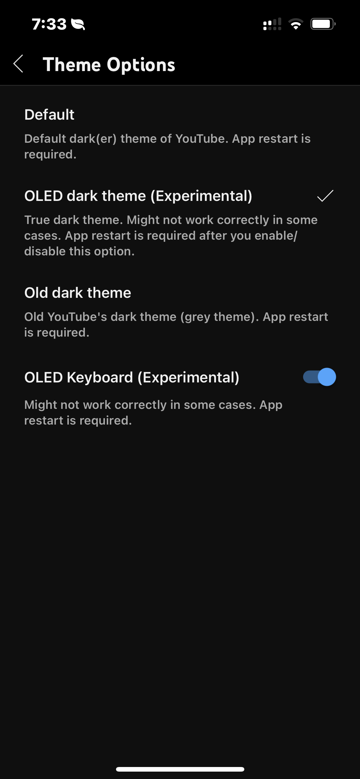 [Bug] OLED · Issue #1078 · qnblackcat/uYouPlus · GitHub