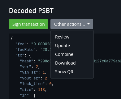 Signing UI: Improving the PSBT case · Issue #2653 · btcpayserver ...