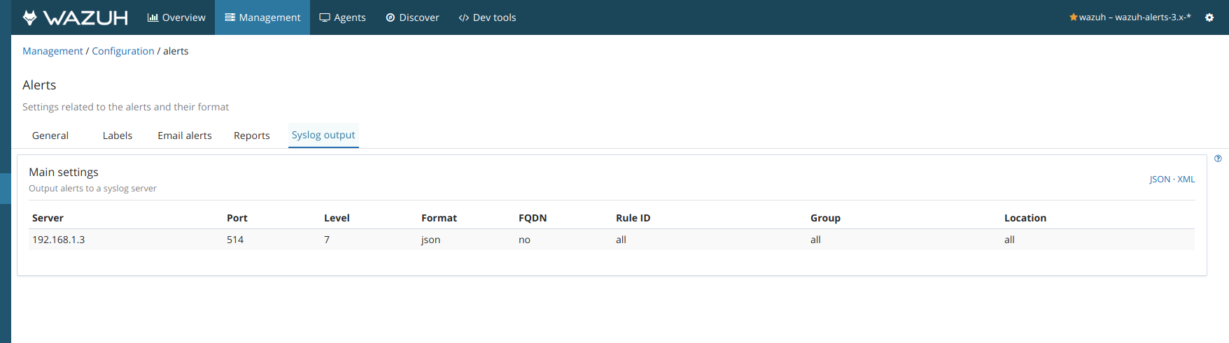 Manager Configuration Not Showing Syslog Output Settings · Issue 1245 · Wazuhwazuh Dashboard